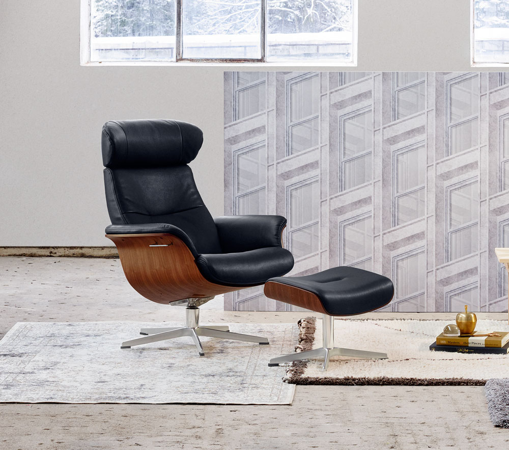 CONFORM Sessel TIMEOUT Leder Relaxsessel mit Hocker | Apendics.de